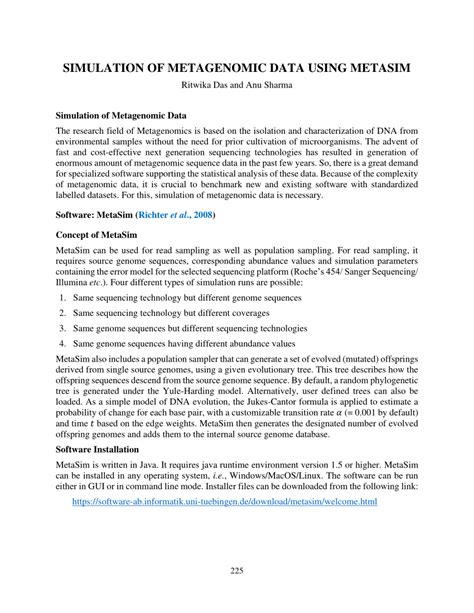 Pdf Simulation Of Metagenomic Data Using Metasim