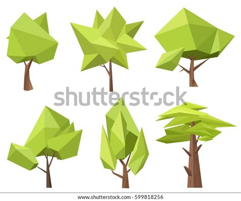 Different Conceptual Green Trees Angles Vector Stock Vector Royalty Free 599818256 Shutterstock