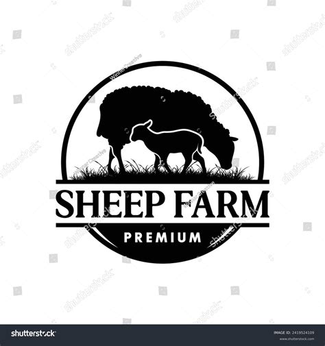 Black Sheep Logo Design Sheep Head Stock Vector Royalty Free