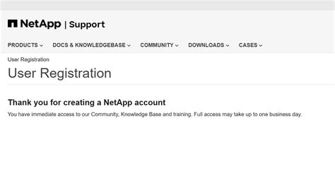 how to register for netapp support site account as a customer user