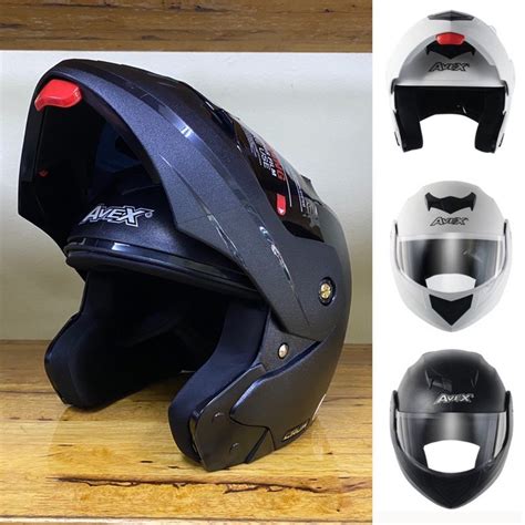 หมวกกันน็อคยกคาง Avex Crux แว่น1ชั้น แว่น2ชั้น นวมถอดซักได้ Shopee Thailand