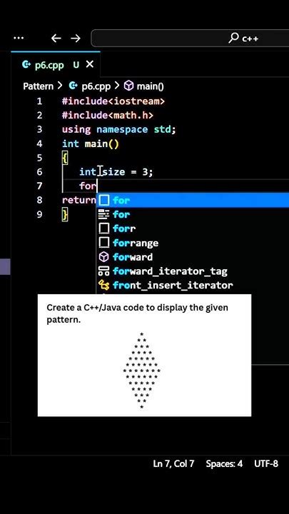 c star pattern 7 digitalcodingadda coding python youtube