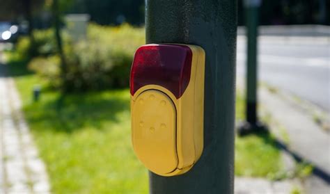 Premium Photo Automatic Button On A Pedestrian Crossing Push Button