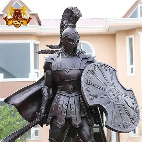 Outdoor Park Decoration Bronze Armour Knight Warrior Statue