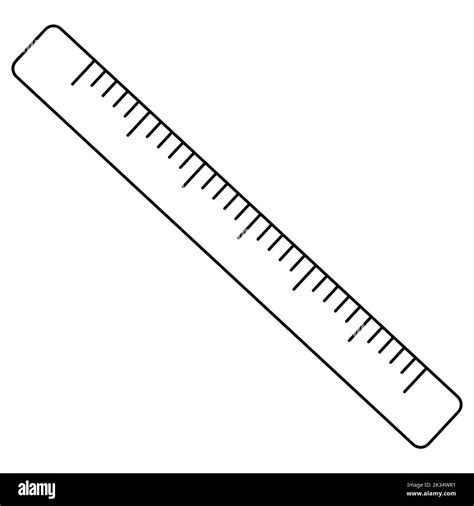 Ruler With Measurement Scale Sketch A Tool For Measuring Distances