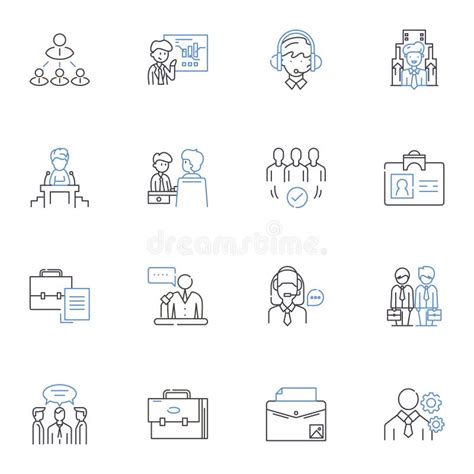 Time Optimization Line Icons Collection Efficiency Productivity Streamlining Planning