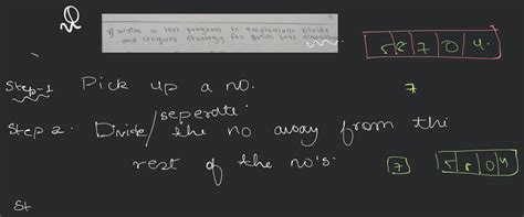 7 Write A Test Program To Implement Divide And Conquer Strategy For Quic