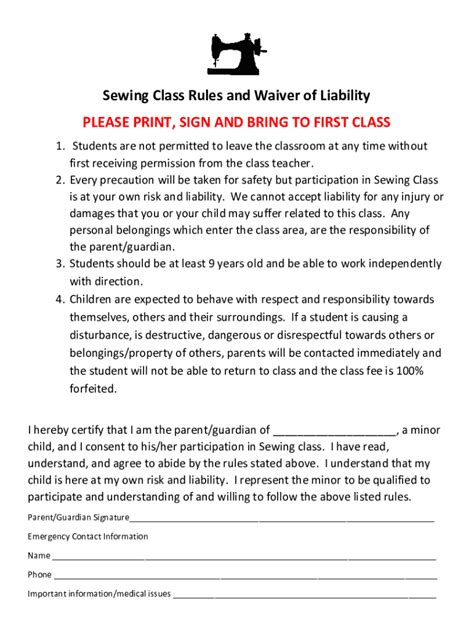 Fillable Online Liability Release Formcelias Craft Room Fax Email Print