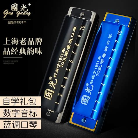 国光布鲁斯口琴10孔C调儿童初学者学生用成人自学入门十孔蓝调 虎窝淘