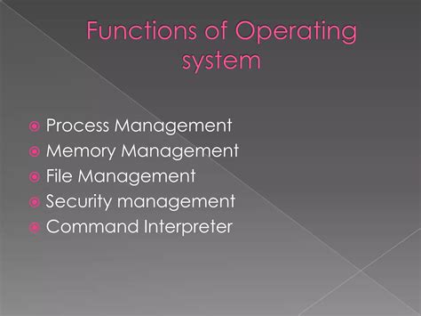 Operating System And Its Function PPTX