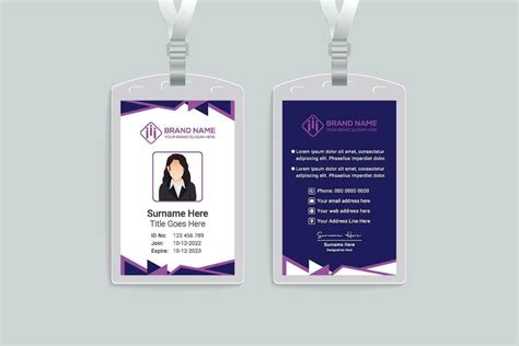 simple id card template 26326868 vector art at vecteezy