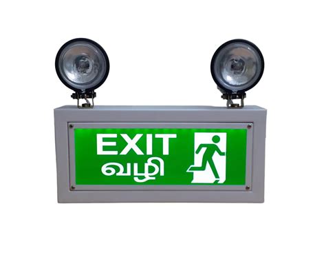 White Led Exit Light Cabinet Fabricated Sheet Metal Body 40 X 10 33 Cm At ₹ 3900piece In