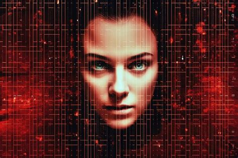 Premium Ai Image Female Face Against Binary Code Artificial Intelligence Concept Generative Ai