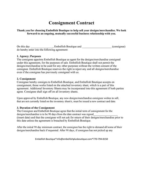 40 Best Consignment Agreement Templates And Forms ᐅ Templatelab