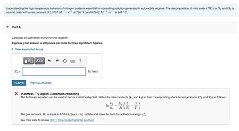 Solved The Arrhenius Equation Can Be Used To Derive A