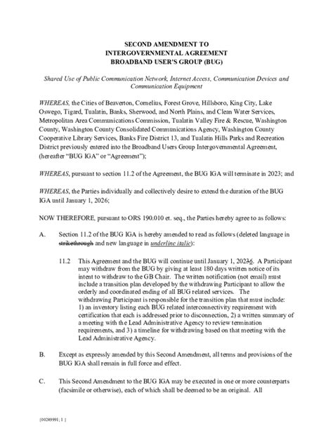 Fillable Online Intergovernmental Agreement For Joint Management Of Fax Email Print Pdffiller