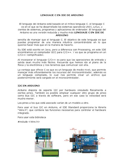 Lenguaje C En Ide De Arduino Pdf C Lenguaje De Programación