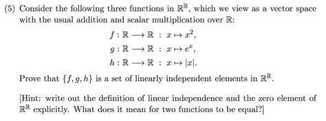 Solved Consider The Following Three Functions In RR Chegg Com