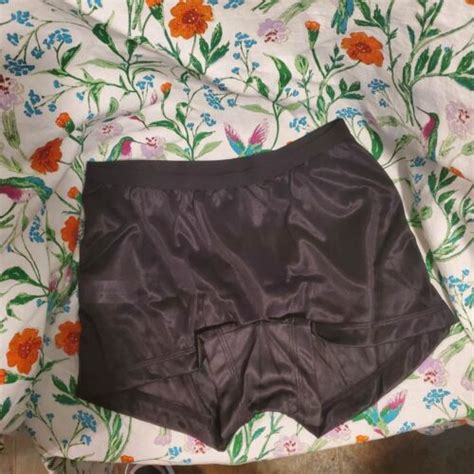 Naughty See Thru Silky Nylon Panties Full Briefs Size 7 12 Hem Leg New