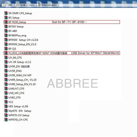 Baofeng Bf T1 Usb Programming Cable Abbree Electronic Co Ltd