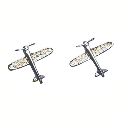 Silver Crystal Airplane Earrings Born Products Born Products
