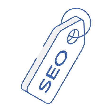 A Well Designed Isometric Icon Of SEO Tag Vector Art At Vecteezy