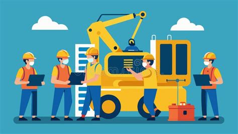 The Maintenance Team Is Using Specialized Tools To Diagnose And Fix An Issue With An Excavators