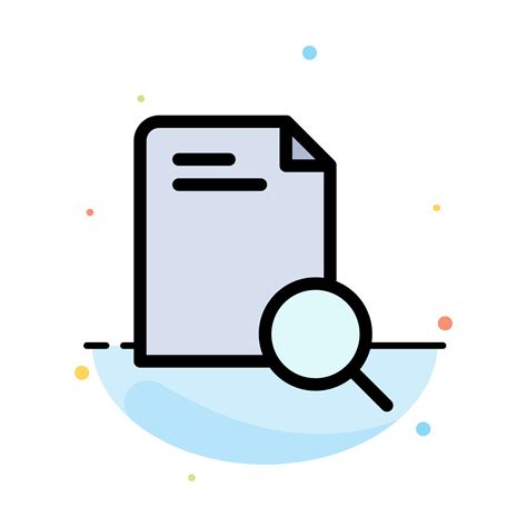 Search Research File Document Abstract Flat Color Icon Template