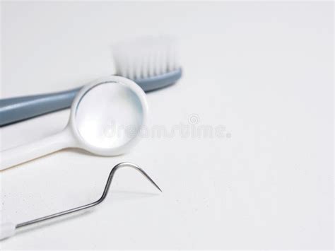 Dental Tools And Toothbrush For Oral Hygiene Prevention Focus