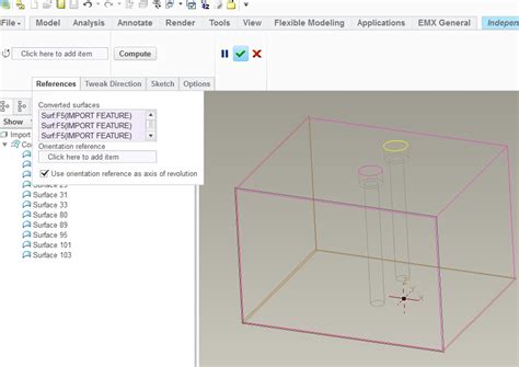 Solved Editing Of Imported Geometry Ptc Community