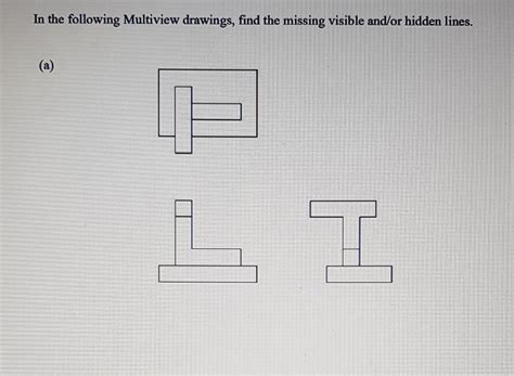 solved in the following multiview drawings find the missing