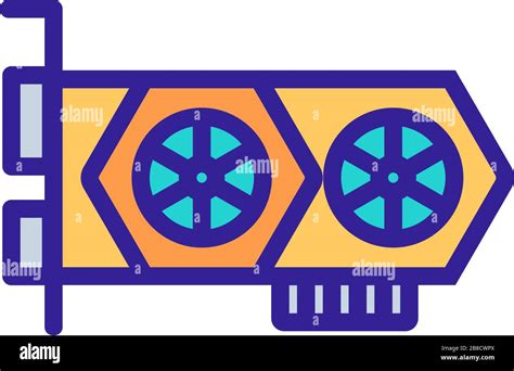 Mining Video Card Icon Vector Outline Illustration Stock Vector Image And Art Alamy