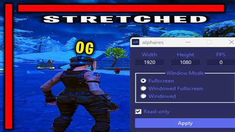 Stretched Resolution Fortnite Alphares YouTube