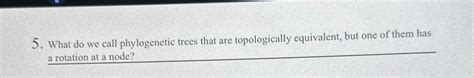 Solved What Do We Call Phylogenetic Trees That Are
