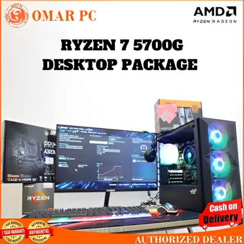 Desktop Package Amd Ryzen 7 5700g 8cores 16threads Upto 4 4ghz Asus Prime A320m K 16gb 2x8