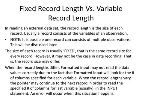 Ppt Chapter 17 Read Raw Data In Fixed Format Using Formatted Input Powerpoint Presentation