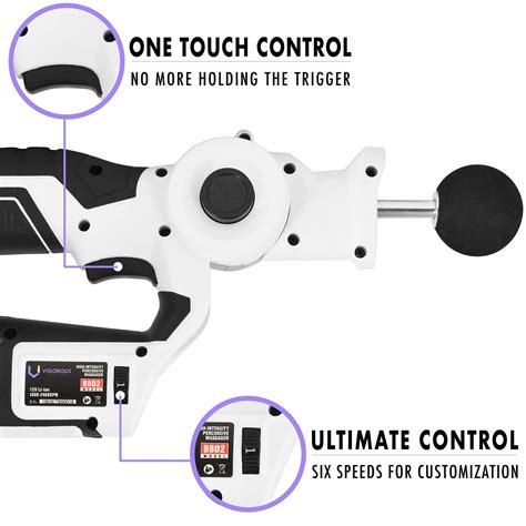 Personal Percussion Massage Gun Handheld Deep Muscle Massage Vigorous Innovations