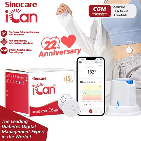 Sinocare Ican I3 Continuous Glucose Monitoring Cgm System 24h X 15days Real Time Monitoring