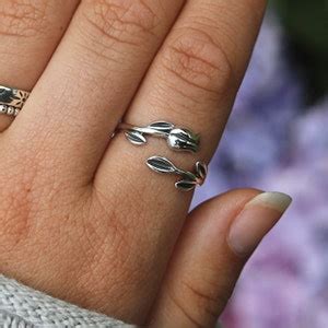 Sterling Silver Tulip Ring Silver Flower Ring Floral Ring Etsy