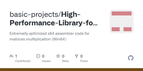 Github Basic Projectshigh Performance Library For Matrices Multiplication Extremelly