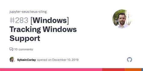 Windows Tracking Windows Support · Issue 283 · Jupyter Xeusxeus Cling · Github