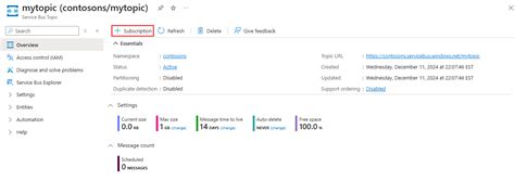 Get Started With Azure Service Bus Topics Net Azure Service Bus Microsoft Learn