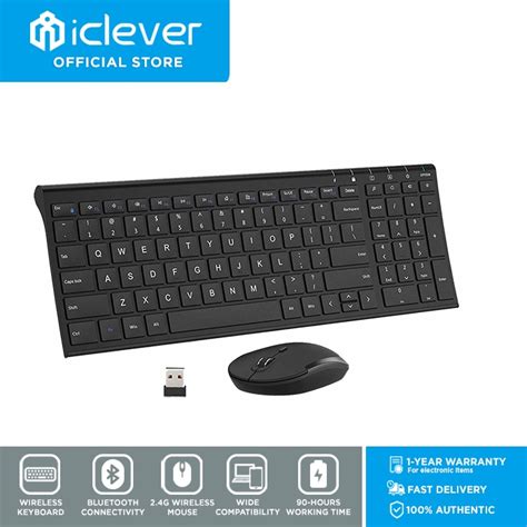 Iclever Gk03 Wireless Keyboard And Mouse Combo 2 4g Portable Wireless Keyboard Mouse