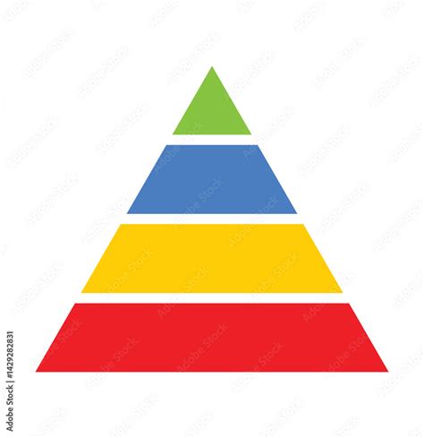 Triangle Hierarchy Data Segments Collection On White Background