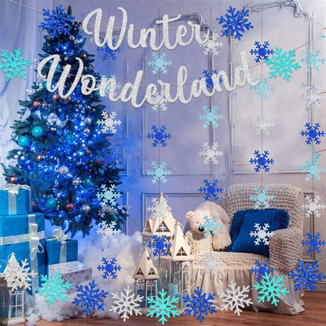 Snowflake Themed Party Decorations Thinkstar 84 Pieces Winter Princess