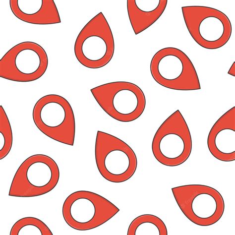 Premium Vector Pin Map Place Location Seamless Pattern On A White Background Map Pointer Icon