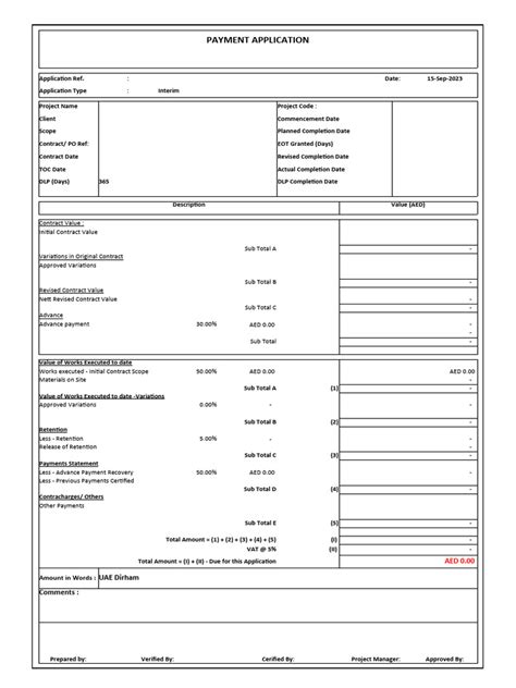 Payment Application Pdf
