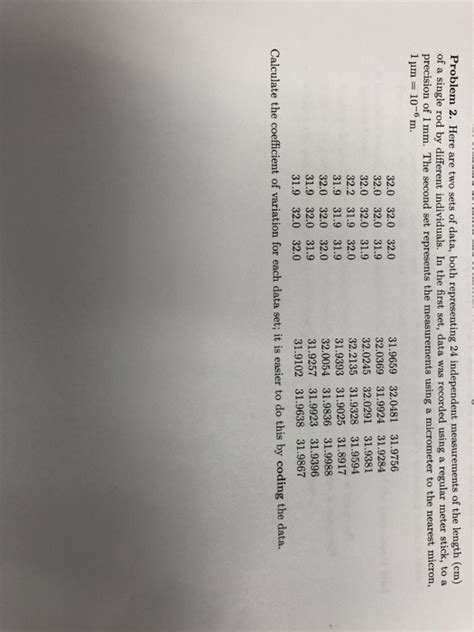 Solved Problem Here Are Two Sets Of Data Both Chegg Com