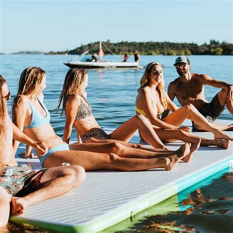Driftsun Inflatable Floating Mat Inflatable Floating Platform And Swim Dock Whip Pad