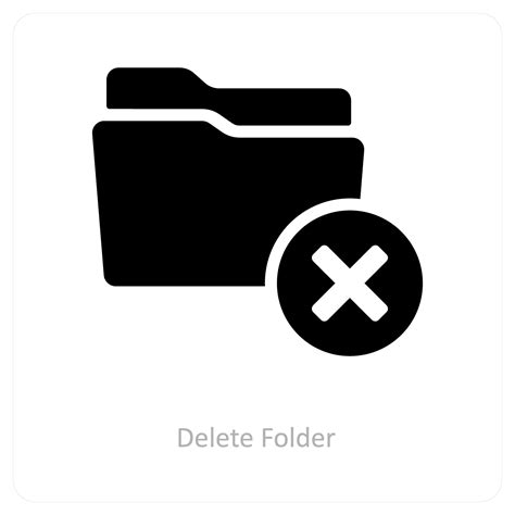 Delete Folder And Remove Folder Icon Concept 26266005 Vector Art At Vecteezy